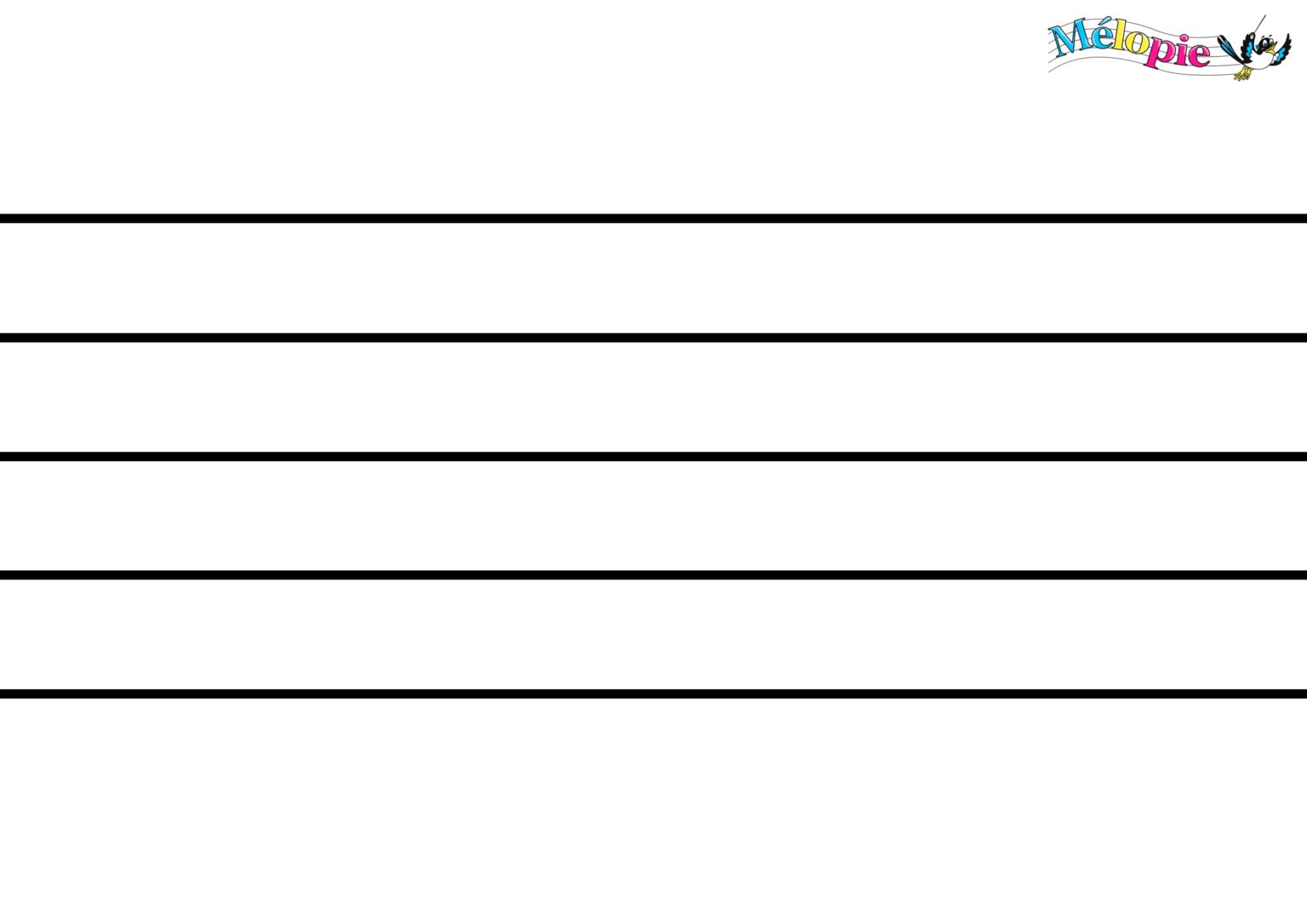 Partition vierge, composer, différents niveaux | MÉLOPIE