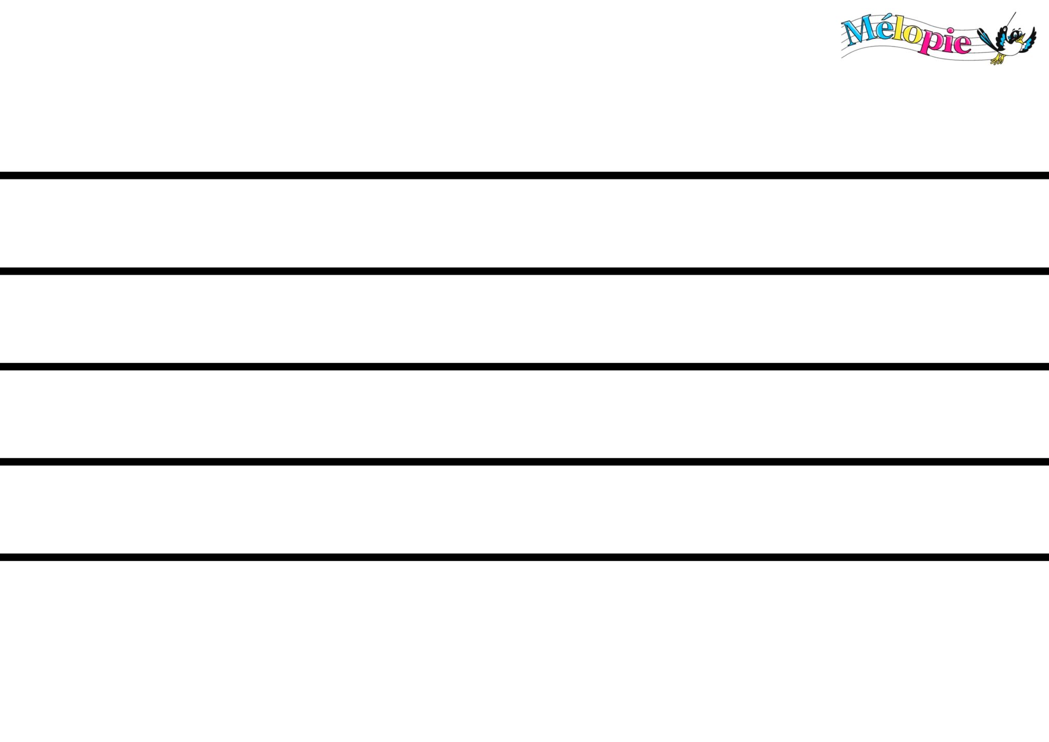 Partition vierge, composer, différents niveaux | MÉLOPIE