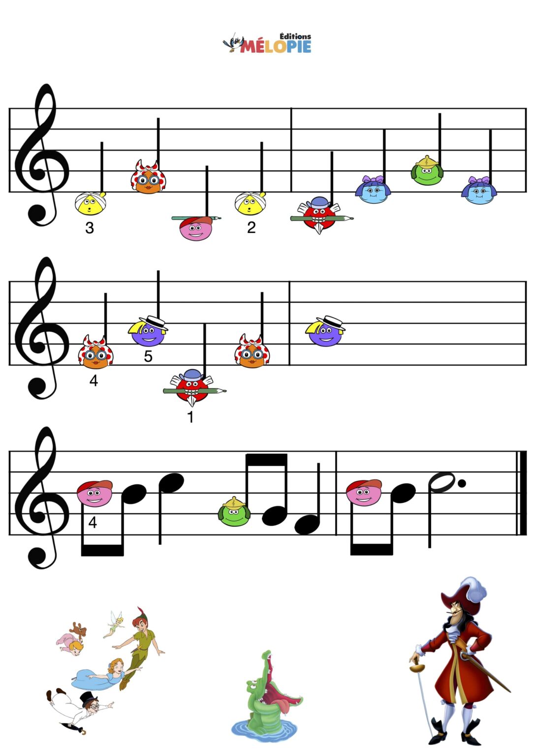 Partition piano Disney facile Peter Pan - Éditions Mélopie
